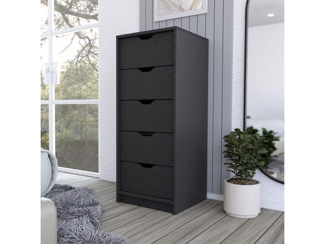 Click here for Kamran Dresser  Five Drawer Narrows -Black prices