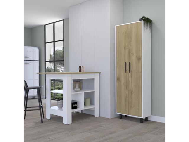 Click here for Bowie 2 Piece Kitchen Set  Kitchen Island + Pantry... prices