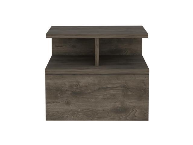 Click here for Floating Nightstand Flopini  One Drawer - Dark Wal... prices