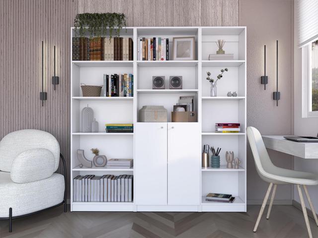 Click here for Platte 3 Piece Living Room Set with 3 Bookcases  W... prices