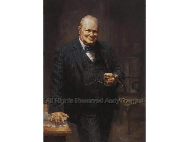 Click here for Winston Churchill Painting by Andy Thomas Canvas O... prices