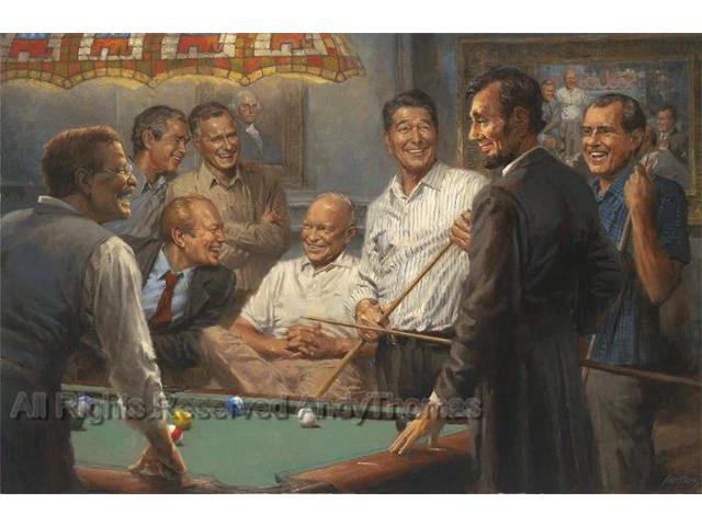 Click here for Callin The Blue Republican Presidents Playing Pool... prices