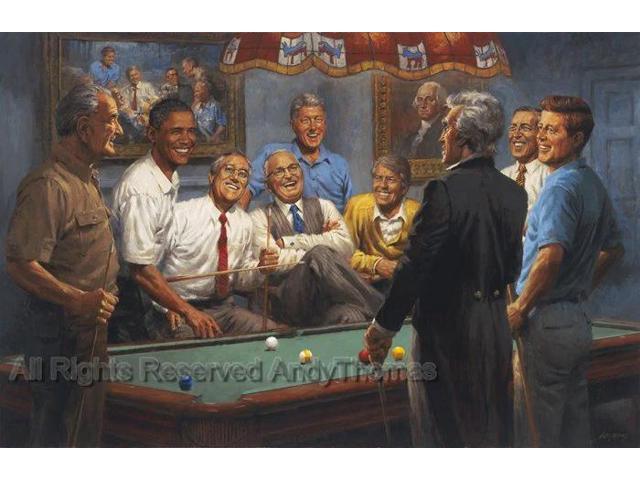Click here for Callin The Red Democratic Presidents Playing Pool... prices