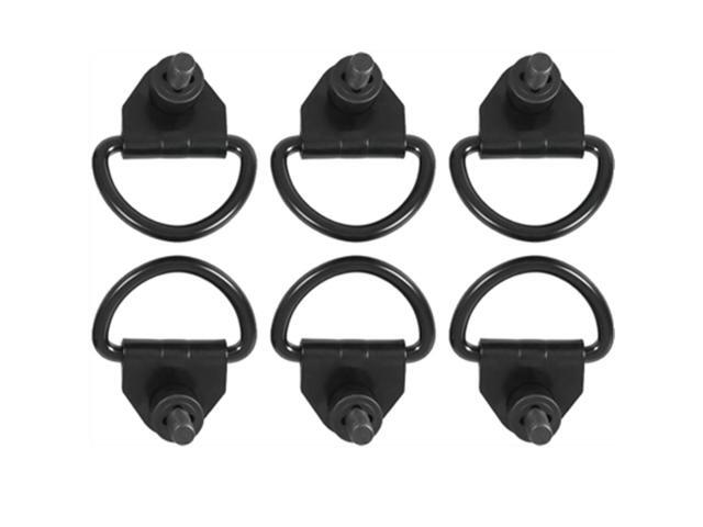 Click here for Yassdwbn 6Pcs Black Steel Cargo D-Shaped Hooks For... prices