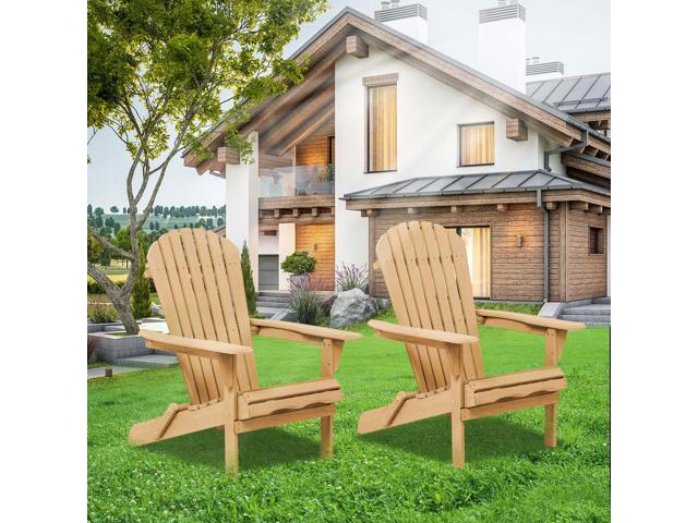 Click here for SUMKEA Patio Chair Set of 2 - Folding Adirondack C... prices