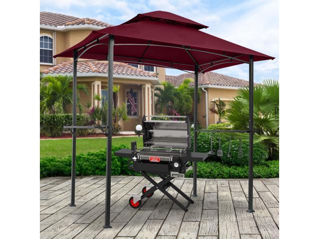 Click here for Aukfa 8x5 Outdoor Modern Steel Grill Gazebo with H... prices