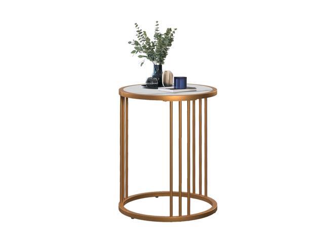 Click here for SUMKEA Modern Sintered Stone Round Metal Coffee Ta... prices