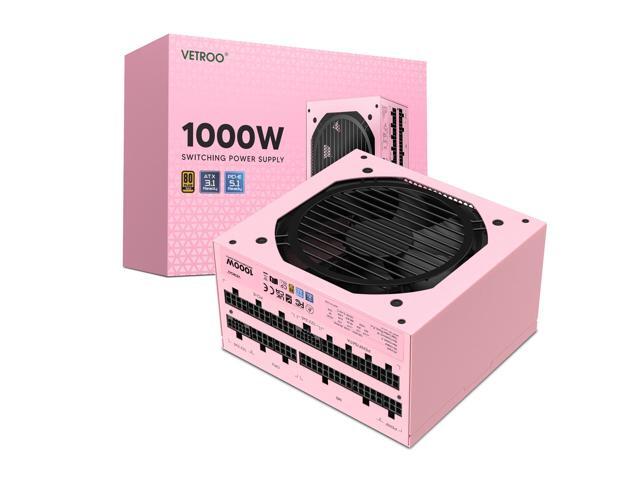 Click here for Vetroo 1000W Pink Power Supply ATX 3.1 Ready Dual... prices
