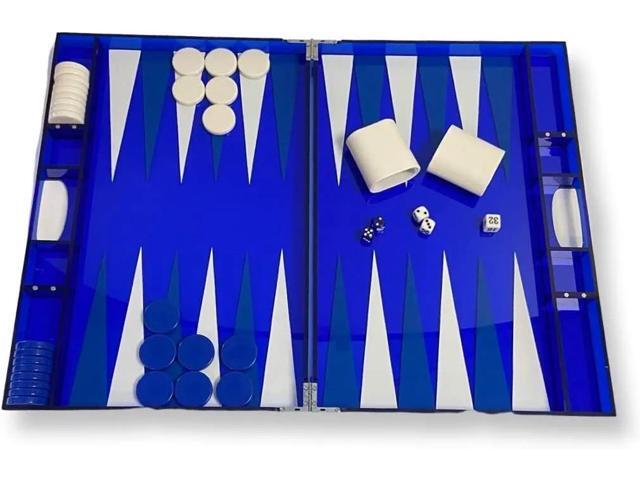Click here for Lucite Acrylic Backgammon Set 18 Large Premium Boa... prices
