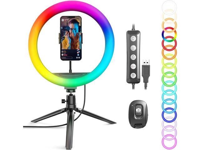 Click here for 10 RGB Color Changing LED Ring Light with Tabletop... prices
