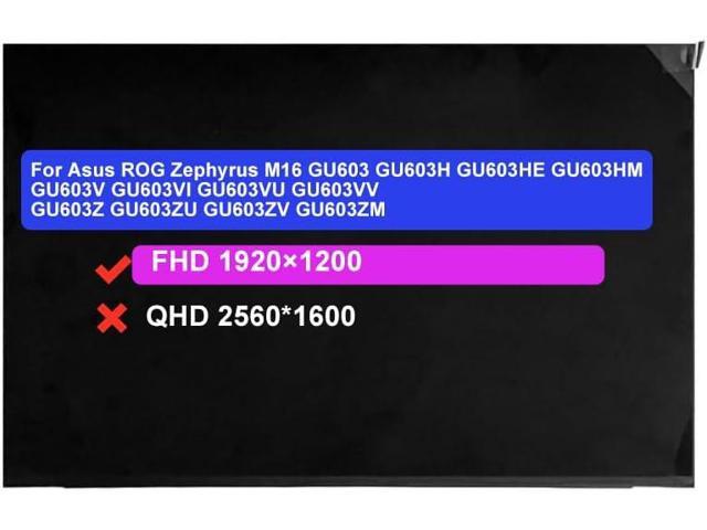 Click here for 16.0 Screen Replacement for Asus ROG Zephyrus M16... prices