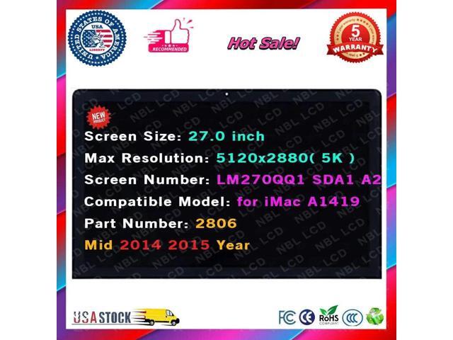 Click here for NUOLAISUN 5K LCD LM270QQ1 SDA1 SDA2 for iMac A1419... prices