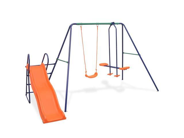 Click here for Swing Set with Slide and 3 Seats Orange prices
