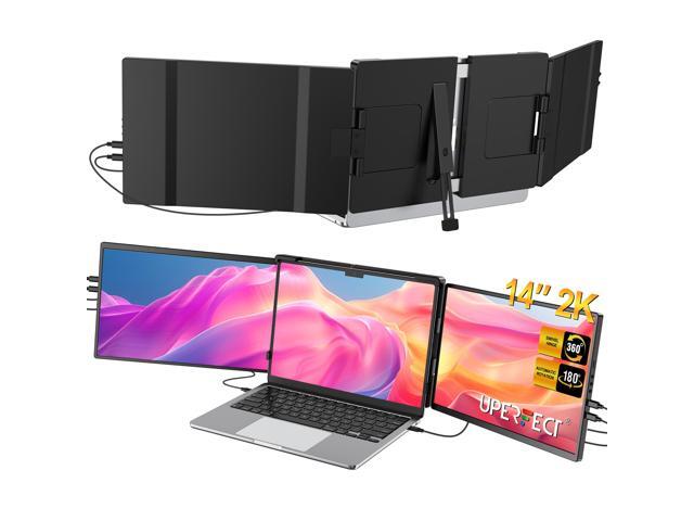UPERFECT 14 2K Portable Monitor  360° Swivel Stand  Plug & Play USB-C Dual Monitor for Laptop (13-17 inch)  Compatible with Mac  Windows  Android