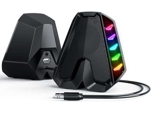 Click here for WolfLawS GS04 Computer Speakers  RGB PC Wired Spea... prices
