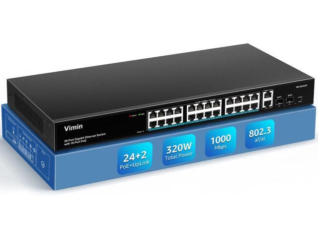 Click here for 24 Port Gigabit PoE Switch Unmanaged with 2 Uplink... prices
