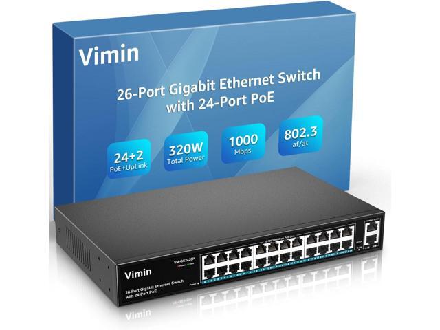 Click here for 24 Port Gigabit PoE Switch Unmanaged with 2 Uplink... prices