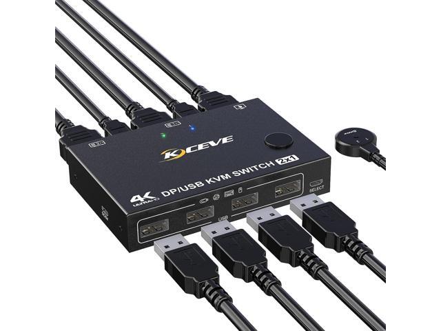 Click here for KVM Switch DisplayPort 2 Port DP1.2 KVM Switch Two... prices