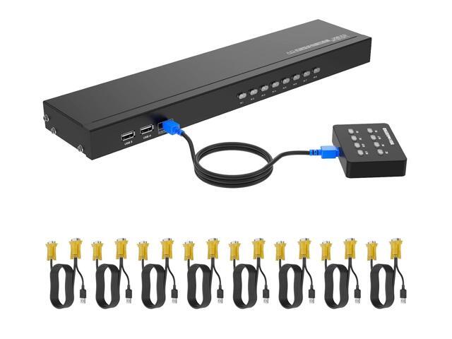 Click here for VGA KVM 8 Port  USB VGA Rackmount KVM + 8 KVM Cabl... prices