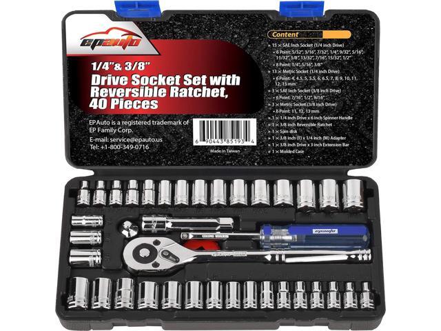 Click here for 40 Pieces - EPAuto 1/4-Inch & 3/8-Inch Drive Socke... prices