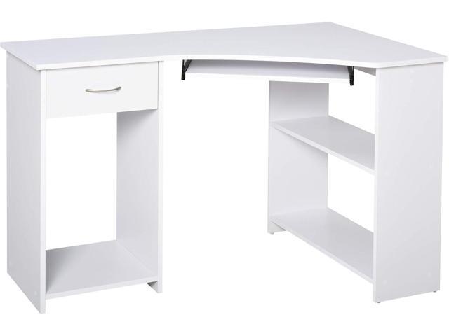 Click here for HOMCOM 47 L-Shaped Desk with Keyboard Tray  Comput... prices