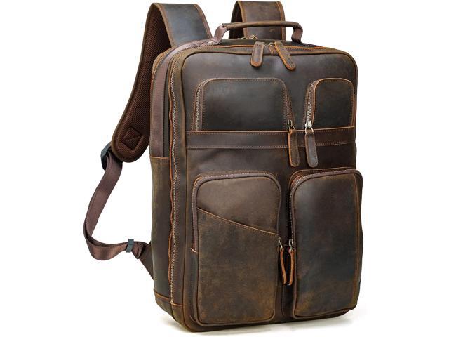 Click here for Polare 17.3 Inch Full Grain Leather Backpack for M... prices