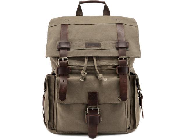 Click here for Kattee Mens Leather Canvas Backpack Large School B... prices