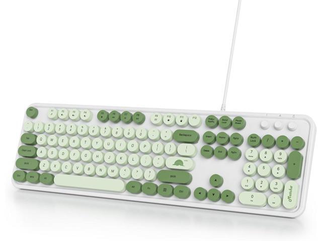 Click here for Owpkeenthy Typewriter Green Matcha Cute Keyboard w... prices