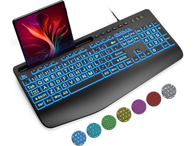 Click here for SABLUTE Large Print Backlit Keyboard  Wired USB Co... prices