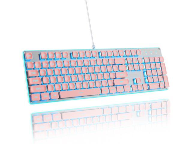 Click here for surmen G1000 Typewriter Backlit Pink Keyboard Full... prices