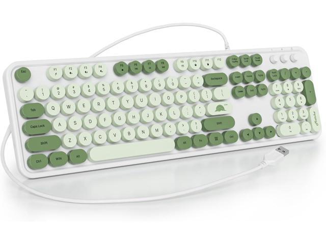 Click here for Wired Typewriter Keyboard Full Size Green Matcha K... prices