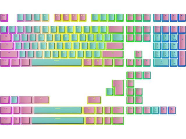 Click here for Ranked Pudding v2 PBT Keycaps 145 Double Shot Tran... prices