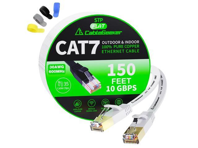 Click here for Cat 7 Ethernet Cable 150ft Shielded  Flat Ethernet... prices
