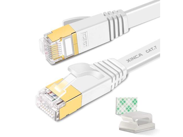 Click here for Cat 7 Flat Ethernet Cable 25ft White  High Speed 1... prices