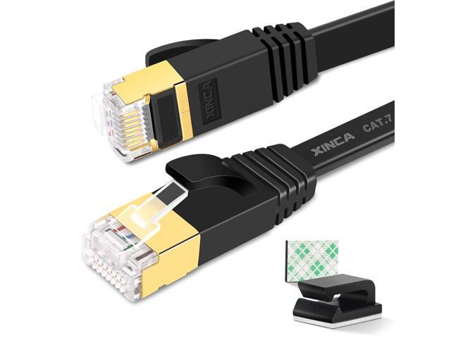 Click here for Cat 7 Flat Ethernet Cable 50ft Black  High Speed 1... prices