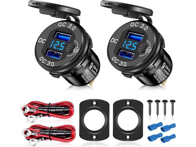Click here for [Upgraded] 2Pcs 12V/24V USB Outlet with Voltmeter&... prices