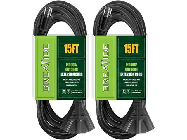 Click here for GREATIDE 2 Pack 15 Ft Outdoor Extension Cord with... prices