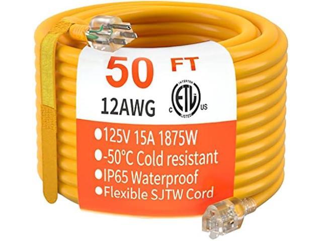 Click here for HUANCHAIN 50 ft 12/3 Gauge Heavy Duty Outdoor Exte... prices
