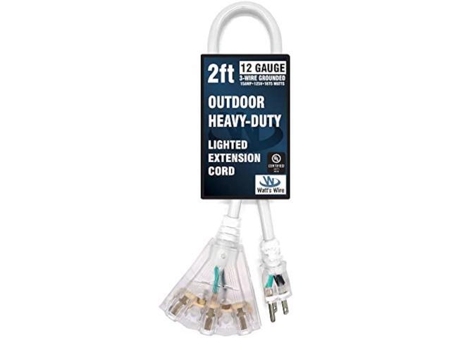 Click here for 2 ft - 12 Gauge Heavy Duty 3-Outlet Lighted SJTW I... prices