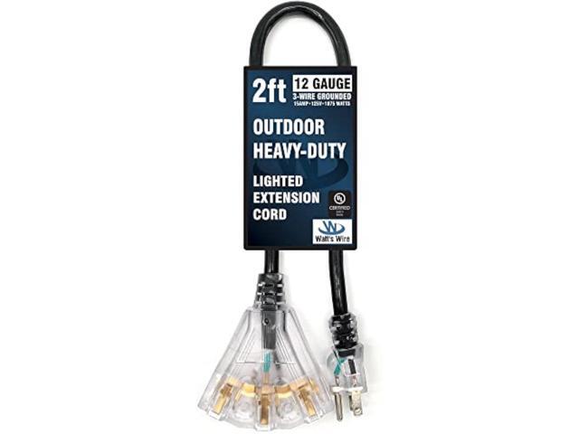 Click here for 2 ft - 12 Gauge Heavy Duty 3-Outlet Lighted SJTW I... prices