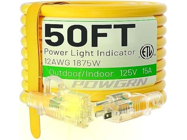 Click here for 50 ft 12/3 Outdoor Extension Cord Waterproof Heavy... prices