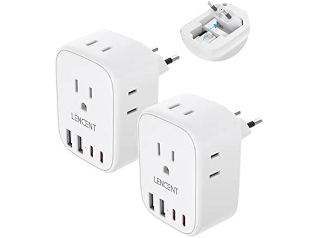 Click here for 2 Pack European Travel Plug Adapter  LENCENT US to... prices