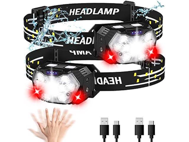 Click here for PLUSINTO 9 LED Headlamp Rechargeable 2 Pack  2000... prices