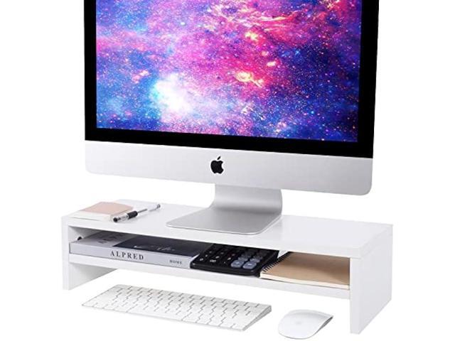 Click here for BEYGORM Monitor Stand Riser White  21.6 inch 2 Tie... prices