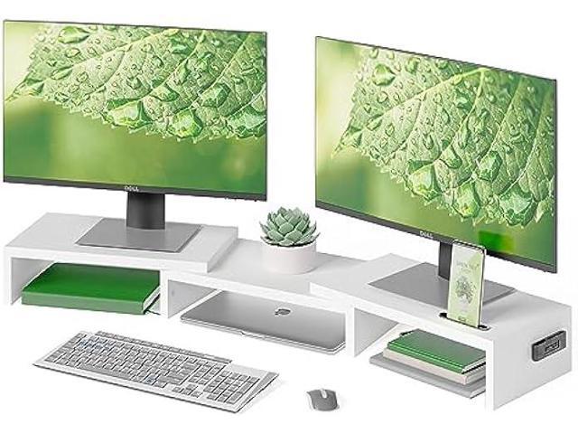 Click here for BONTEC Dual Monitor Stand Riser with Smartphone Ho... prices