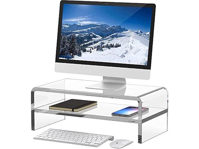 Click here for Egchi Clear Acrylic Monitor Stand Riser 2 Tier  5.... prices