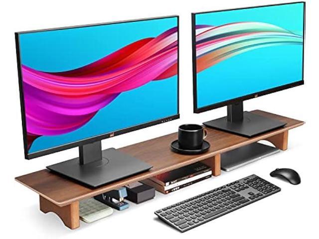 Click here for Aothia Large Dual Monitor Stand Riser  Solid Wood... prices