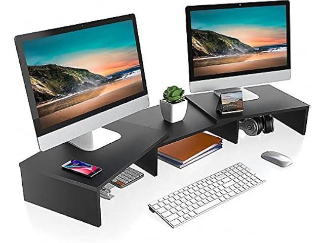 Click here for FITUEYES Dual Monitor Stand 3 Shelf Computer Monit... prices