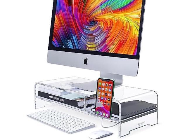 Click here for BEYGORM Acrylic Monitor Stand Riser  Wide 20  2 Ti... prices