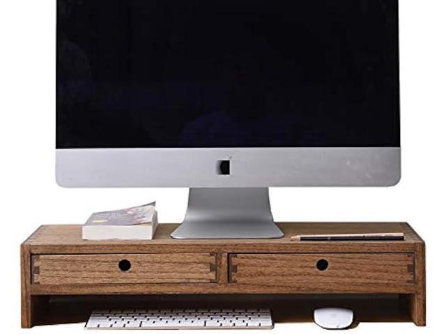 Click here for KIRIGEN Wood Monitor Stand with 2 Drawers - Comput... prices